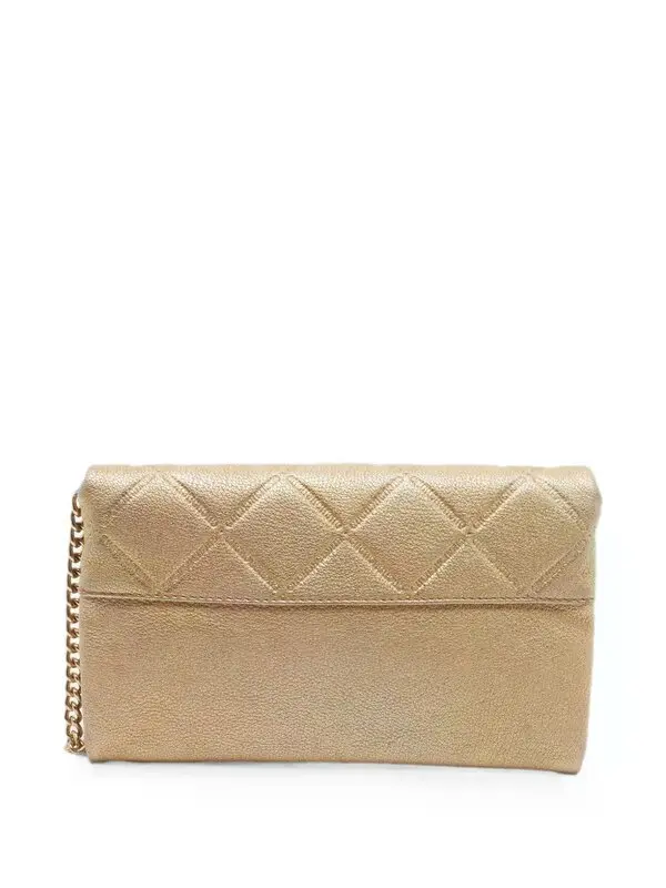 Carolina Herrera Quilted Logo-embossed Clutch Bag