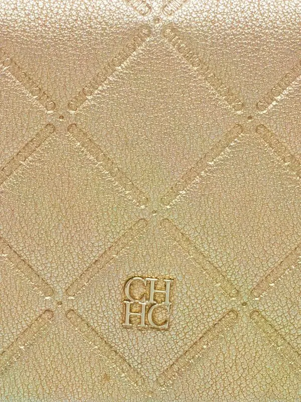 Carolina Herrera Quilted Logo-embossed Clutch Bag