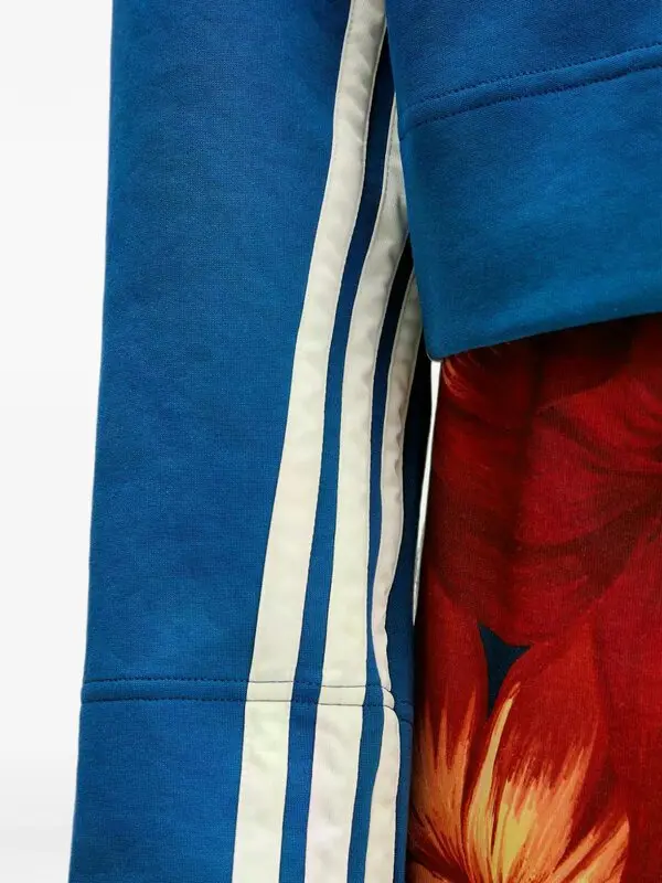 Adidas X Farm Rio Logo-print Stripe Hoodie