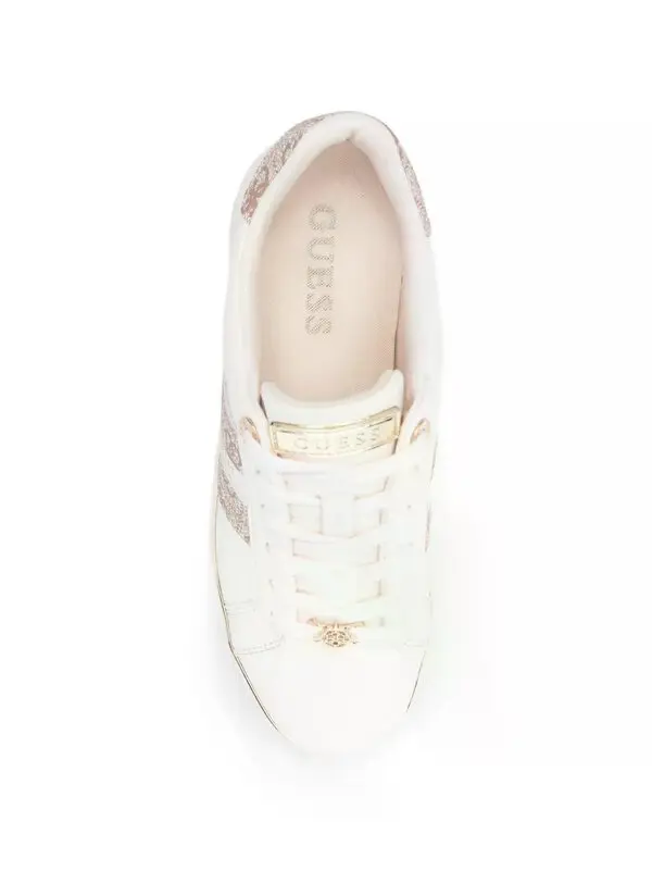 Guess Logo-print Leather Sneakers