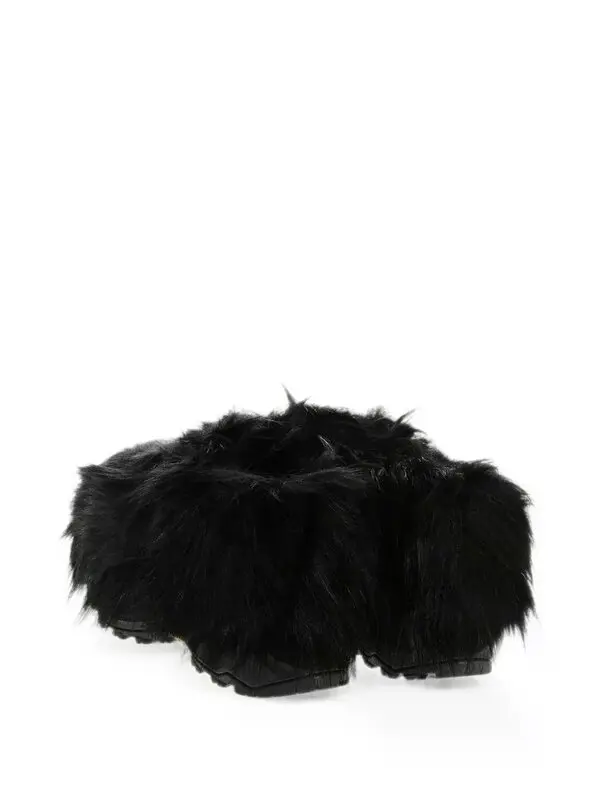 Sacai Faux-fur Lace-up Derby Shoes