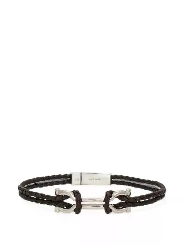 FERRAGAMO Gancini Braided Bracelet