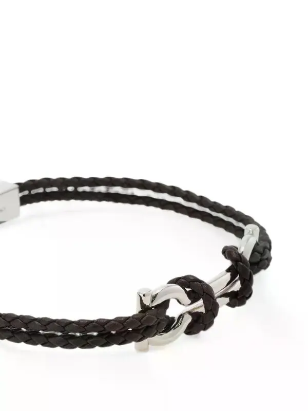 FERRAGAMO Gancini Braided Bracelet