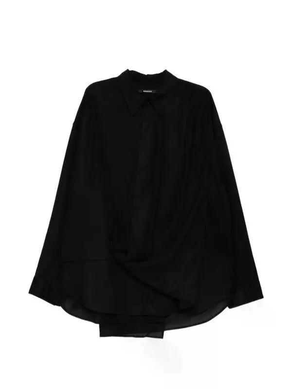 SONGZIO Draped Layered-detail Shirt
