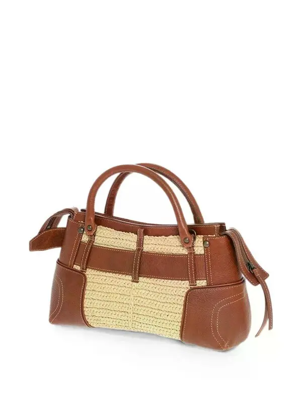 Dsquared2 Logo-buckle Woven Tote Bag