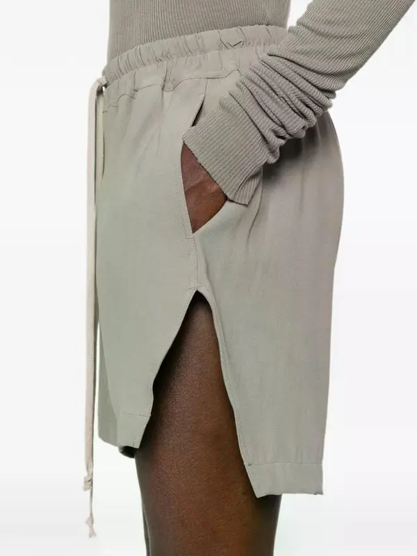 Rick Owens Boxers Drawstring Side-slit Shorts