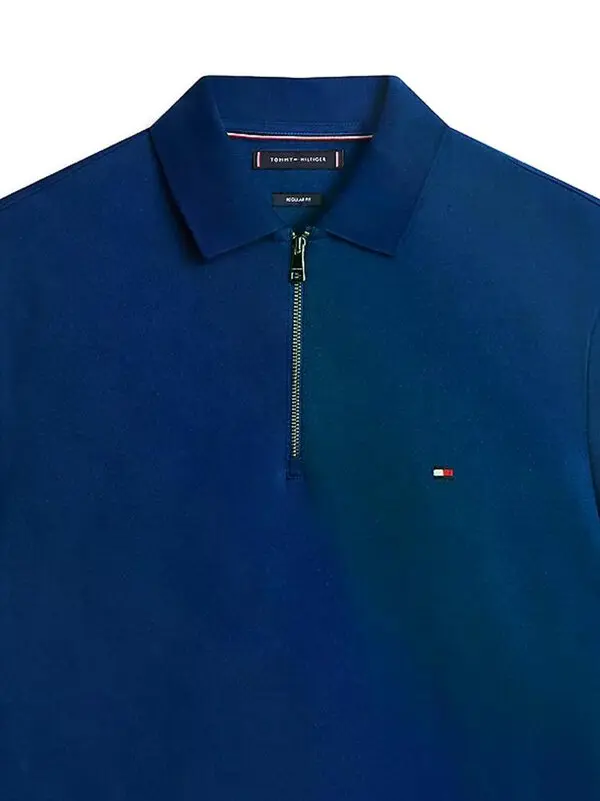 Tommy Hilfiger Air Dot Zip-fastening Polo Shirt - Blue