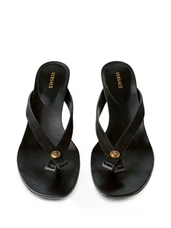 Versace Medusa-plaque Kitten-heel Mules