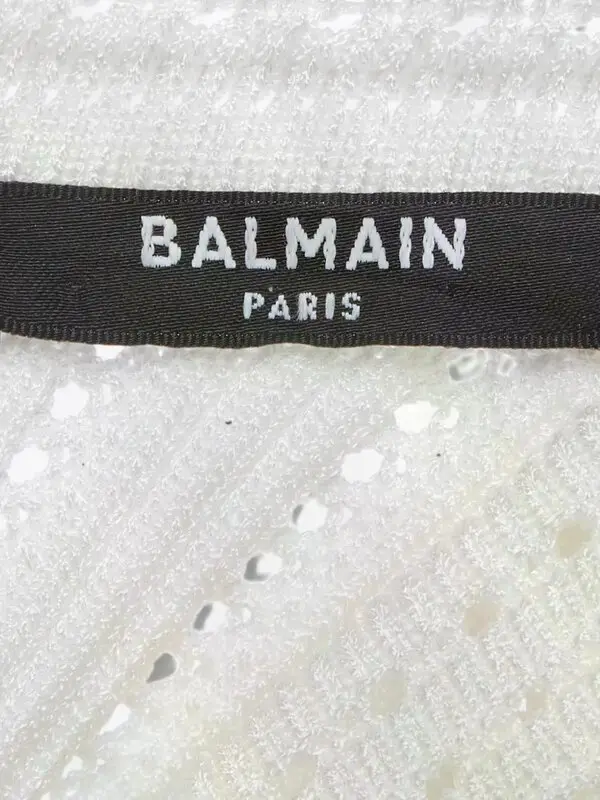 Balmain Lion Head Button Knit Mini Dress