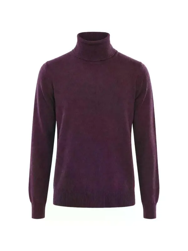 Malo Violet Knit Turtleneck Sweater