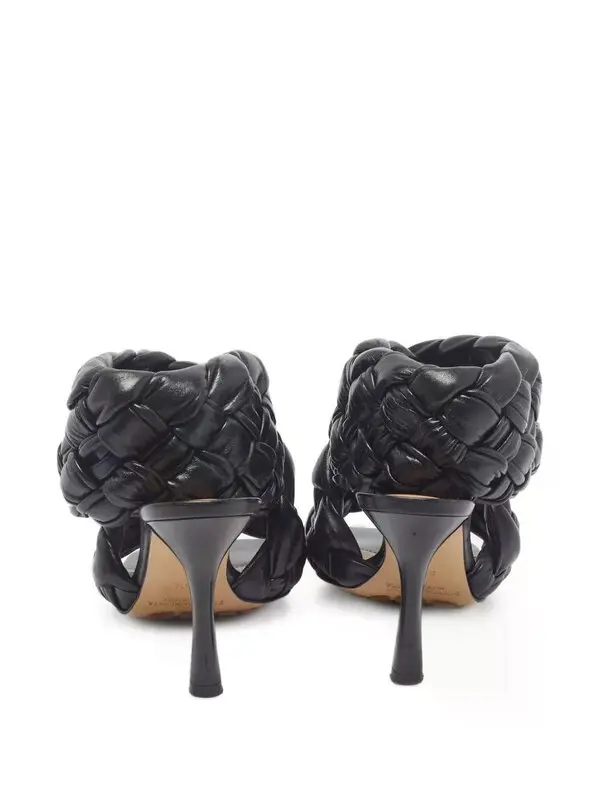Bottega Veneta Intrecciato Leather Heeled Sandals