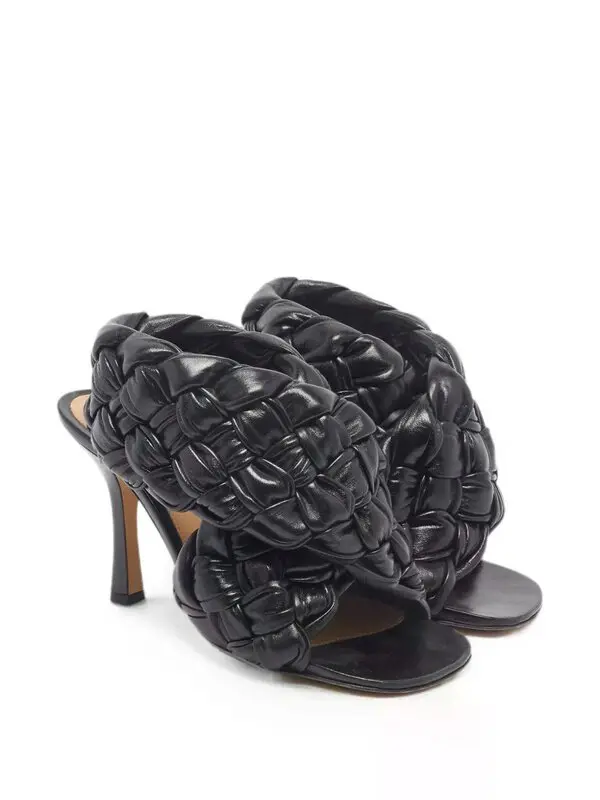 Bottega Veneta Intrecciato Leather Heeled Sandals