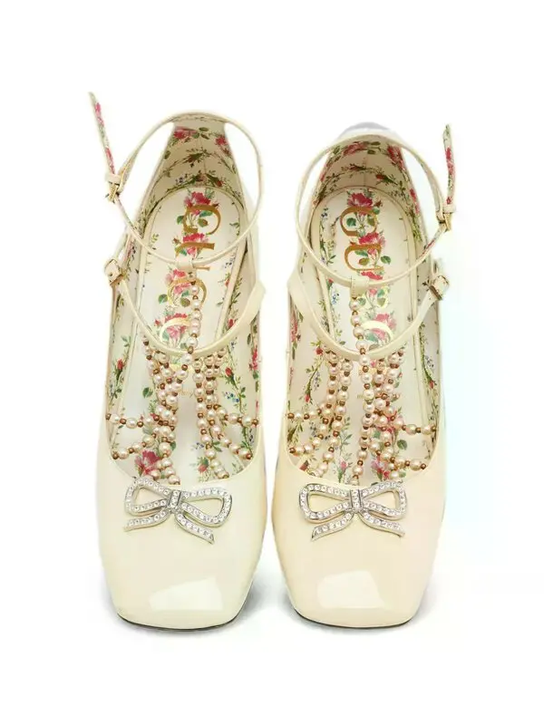 Gucci Pearl-embellished Heeled Pumps