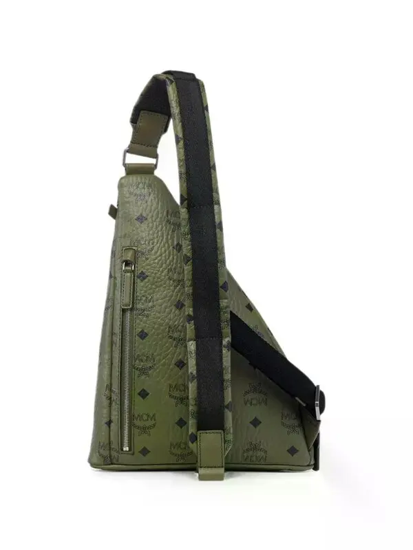 Mcm Aren Visetos Sling Bag - Green