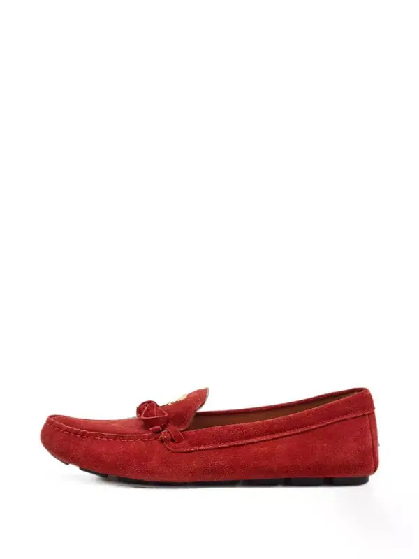 Prada Bow-detail Suede Loafers