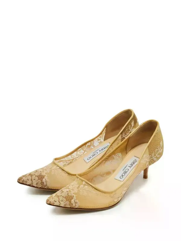 JIMMY CHOO Romy Lace Pumps - Neutrals