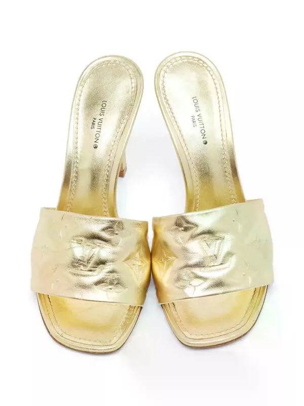LOUIS VUITTON Revival Monogram Leather Sandals