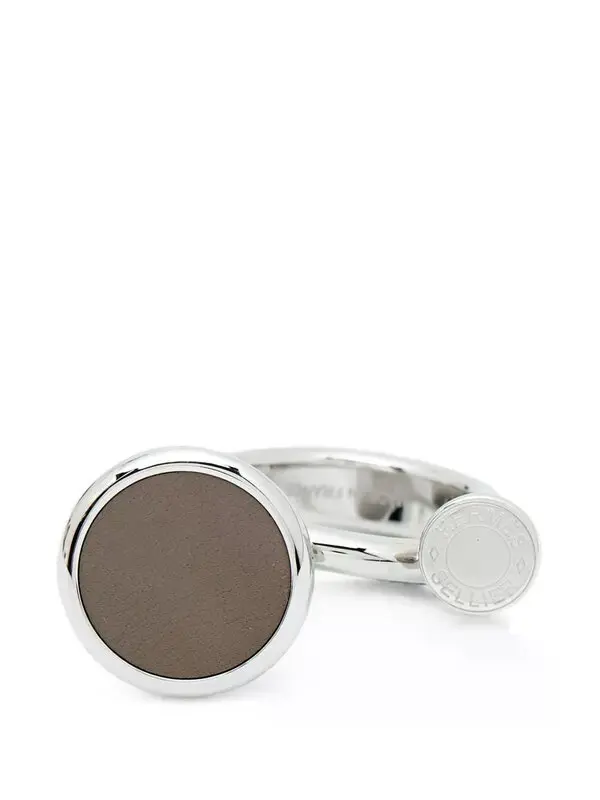 Hermès Tone Leather Detail Ring - Silver