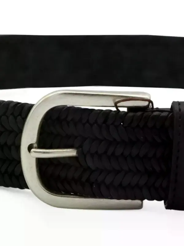Canali Woven Leather Belt