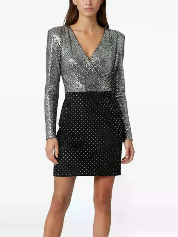 Balmain Sequin-embellished Long-sleeve Mini Dress