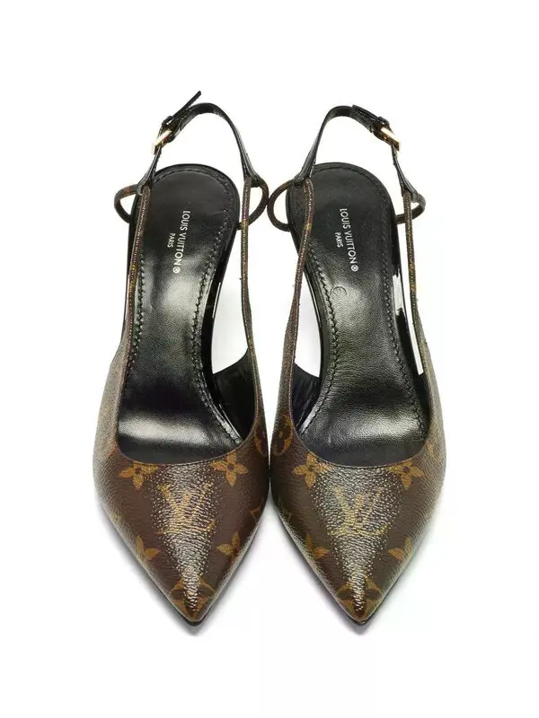 LOUIS VUITTON Monogram Slingback Pumps