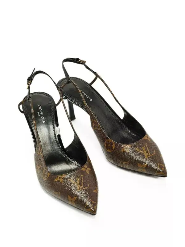 LOUIS VUITTON Monogram Slingback Pumps