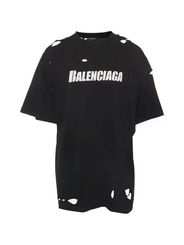 Balenciaga Caps Destroyed Flatground T-shirt