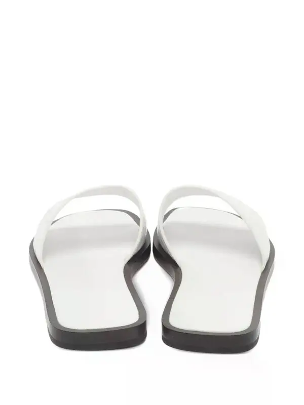 CHRISTIAN LOUBOUTIN Leather Embossed Flat Sole Sandals