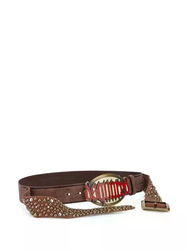 Dsquared2 Stud-embellished Crystal-detail Belt