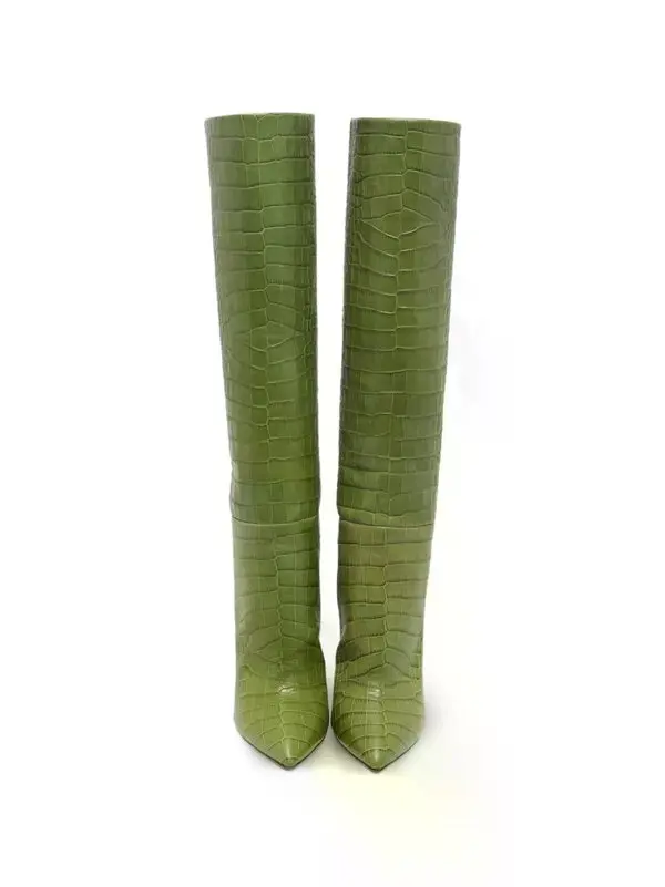 Paris Texas Leather Knee-high Boots - Green