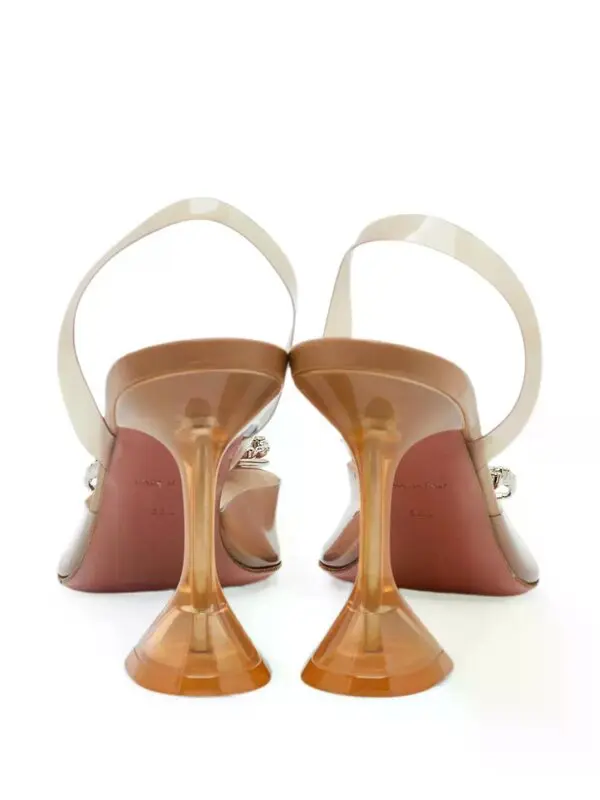 Amina Muaddi Rosie Crystal Bow Slingback Pumps