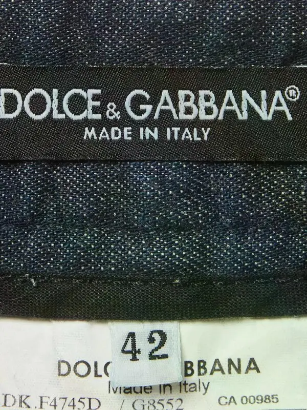 Dolce & Gabbana Logo-patch Denim Pencil Skirt
