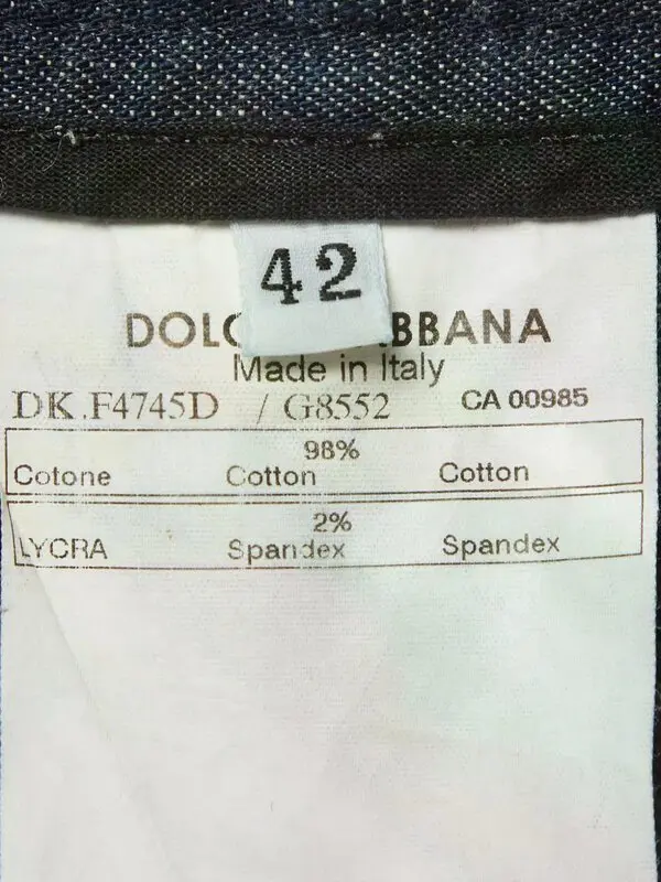 Dolce & Gabbana Logo-patch Denim Pencil Skirt