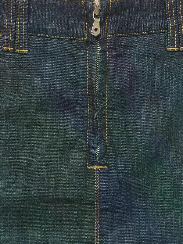 Dolce & Gabbana Logo-patch Denim Pencil Skirt