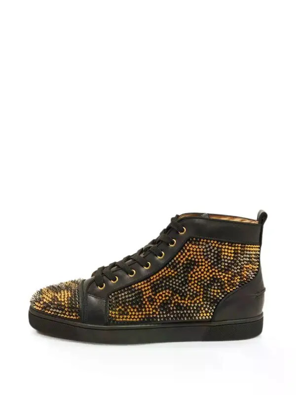CHRISTIAN LOUBOUTIN Louis Spikes High-top Sneakers - Black