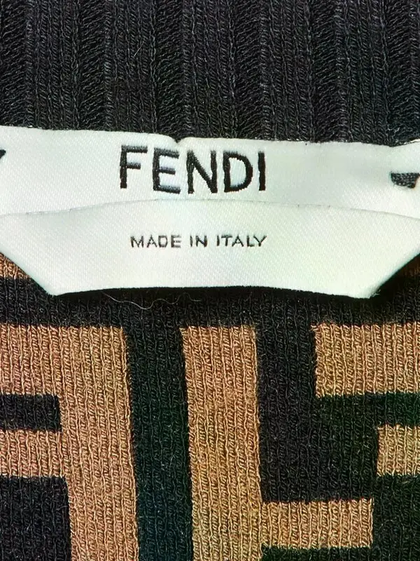 Fendi Zucca Jacquard Midi Dress