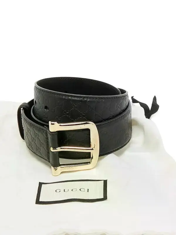 Gucci Microguccissima Leather Belt With Gold-tone Buckle