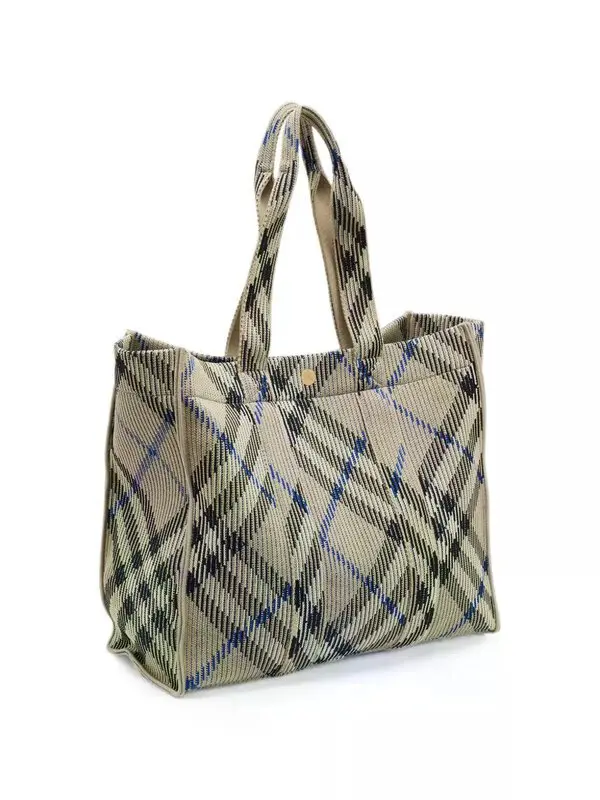 Burberry Check Knitted Tote Bag