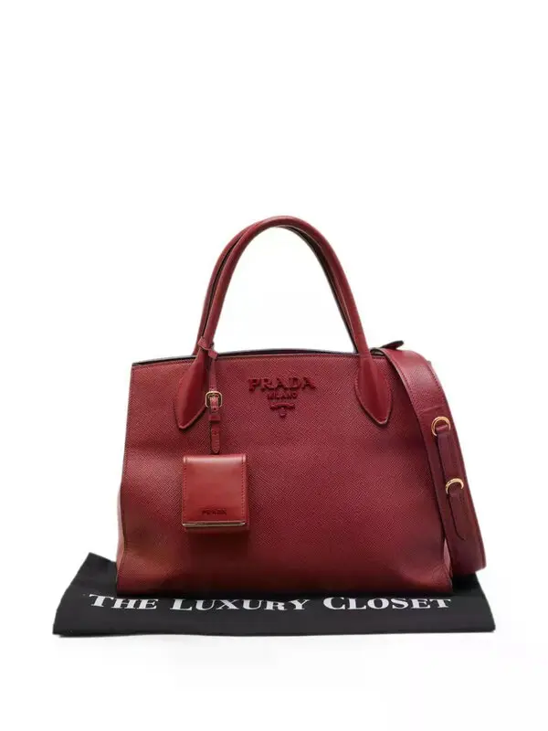 Prada Monochrome Leather Tote Bag