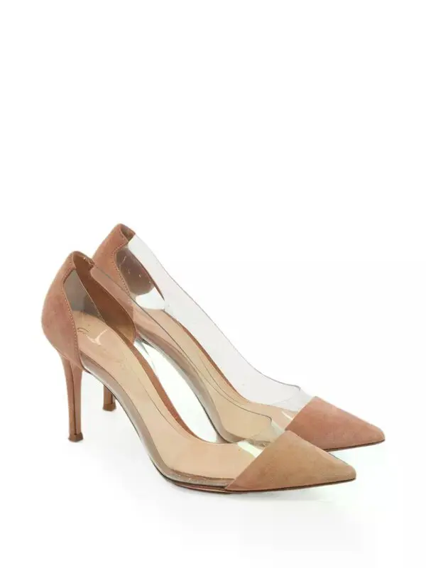 GIANVITO ROSSI Plexi Heeled Pumps - White
