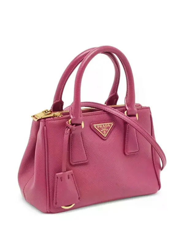 Prada Mini Galleria Saffiano Leather Tote Bag - Pink