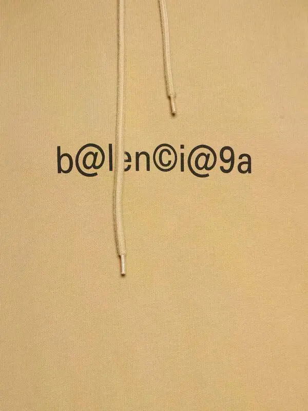 Balenciaga Logo Print Cotton Hoodie