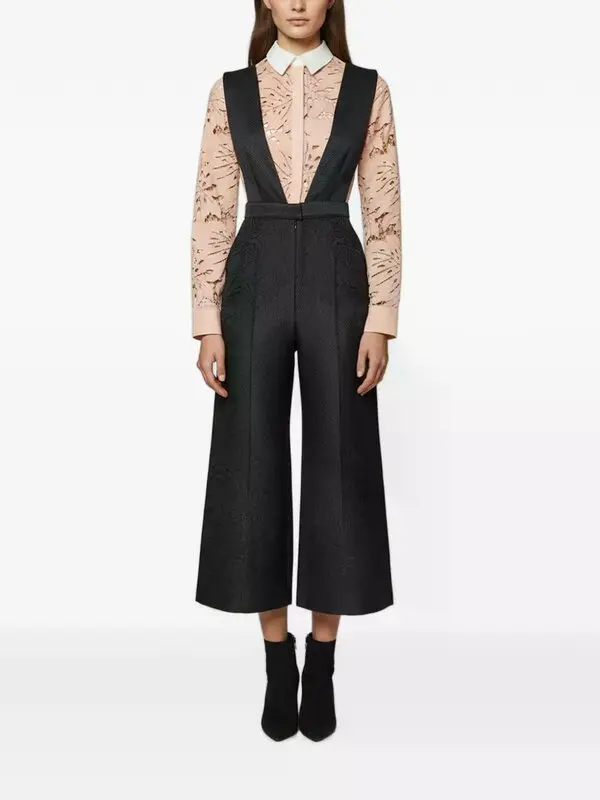 SELF-PORTRAIT Botanical Crest Jacquard Jumpsuit