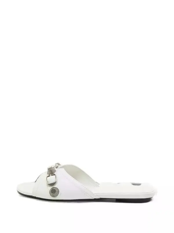 Balenciaga Le Cagole Leather Flat Sandals