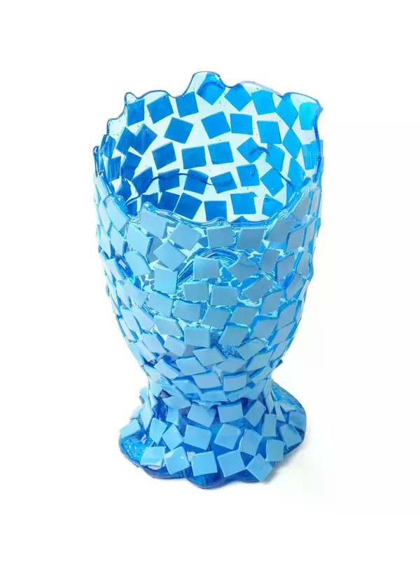 GAETANO PESCE X Browns Exclusive Rock Mosaic-effect Vase - Blue