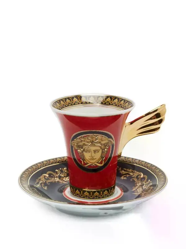 Versace Medusa Ikarus Cup And Saucer - Red