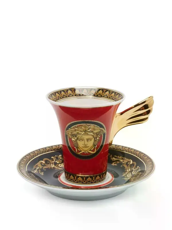 Versace Medusa Ikarus Cup And Saucer - Red