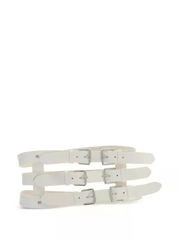 Dsquared2 Leather Bustier Belt - White