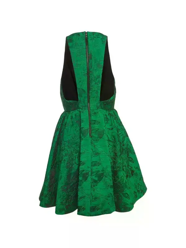 Alice + Olivia Floral-jacquard Racerback Dress