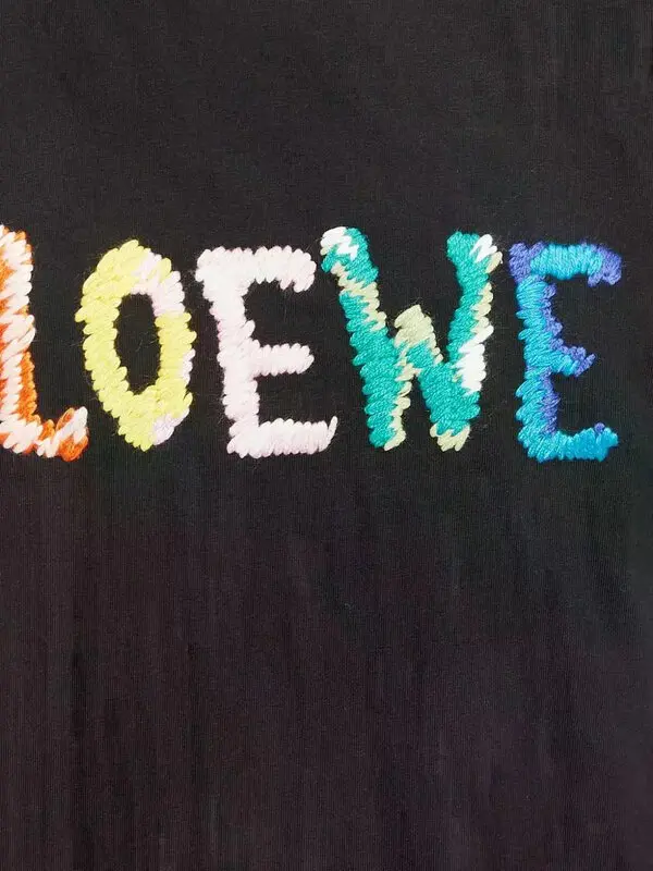Loewe Logo Embroidered T-shirt